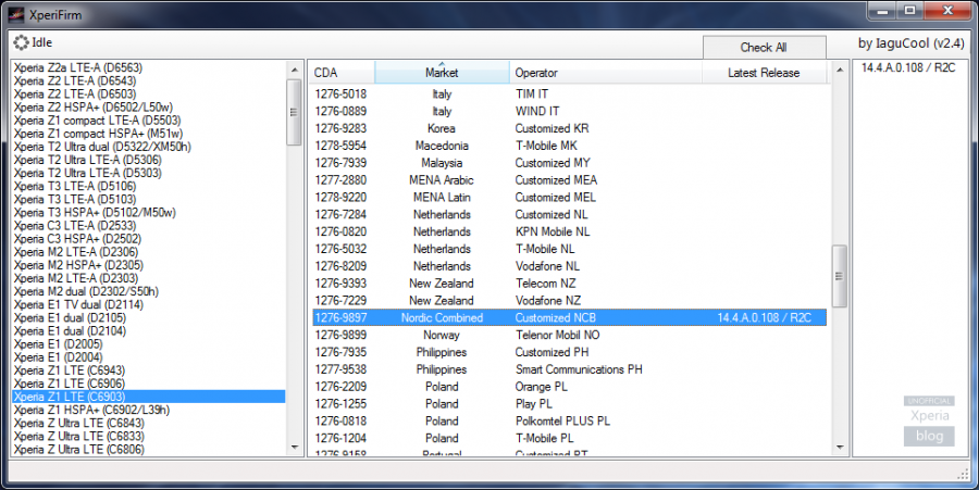 Create your own FTF firmware files using XperiFirm and FlashTool [Guide ...